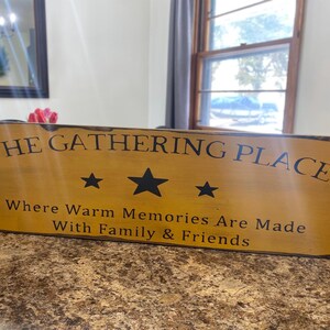 Primitive Gatherings 'the Gathering Place' Wood Sign Rustic Farmhouse ...