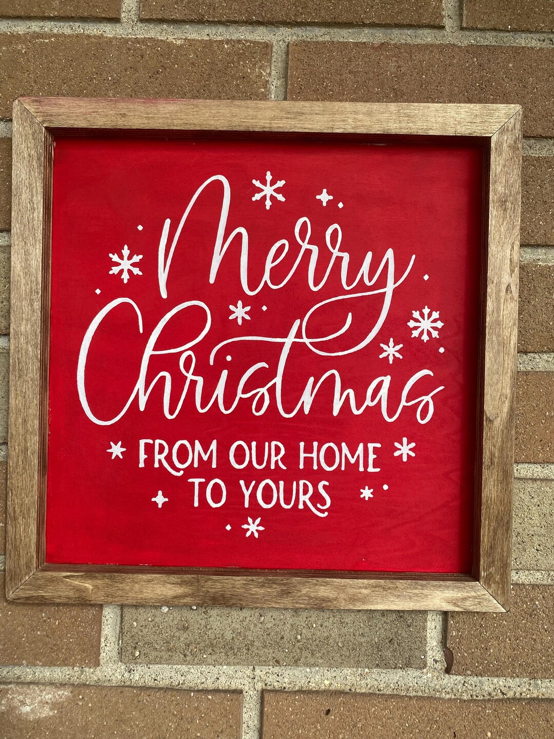 Wood Merry Christmas From Our Home to Yours Sign - Christmas Porch Sign ...