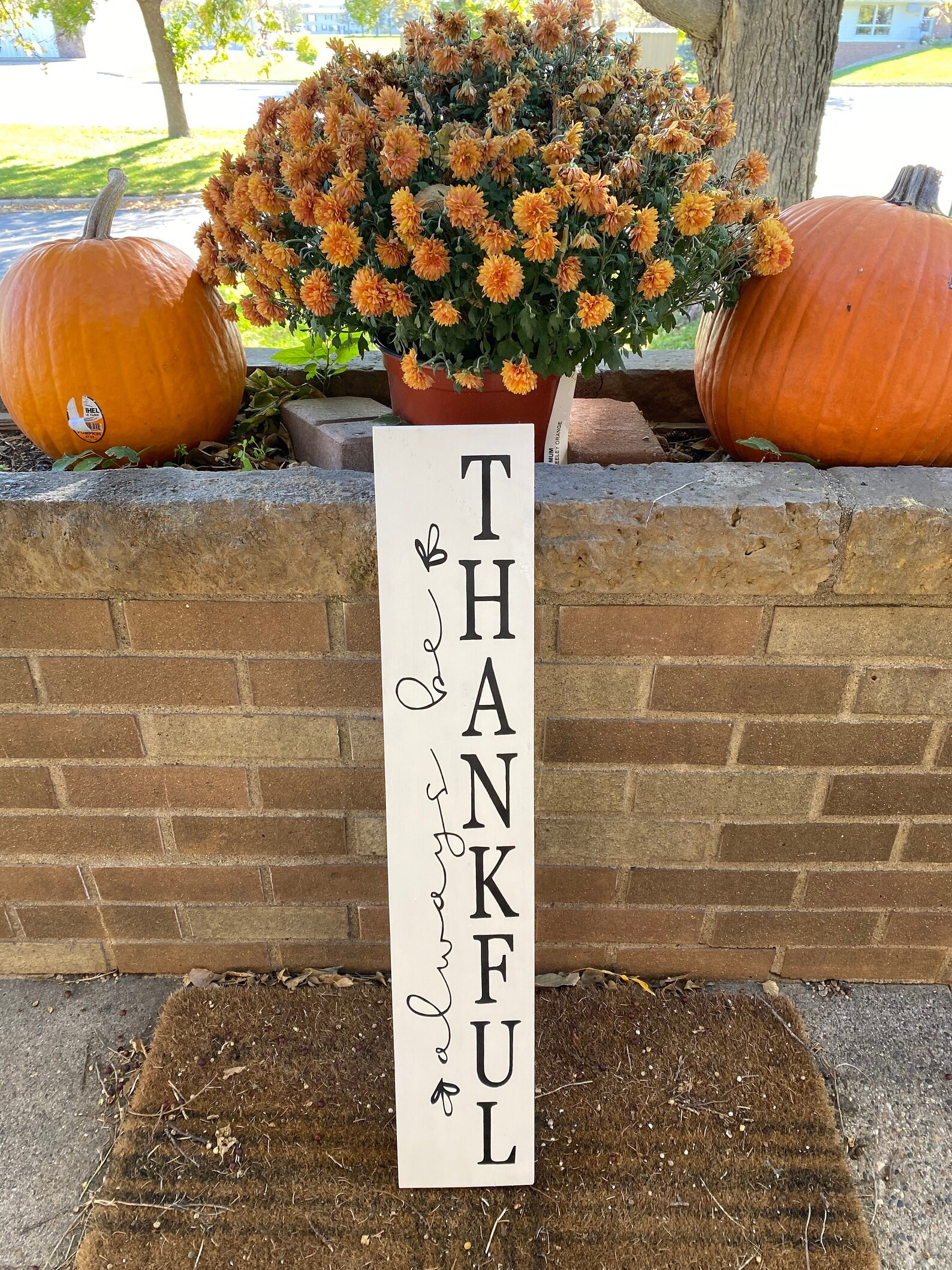 Always Be Thankful Vertical Wood Sign Porch Fall - Etsy