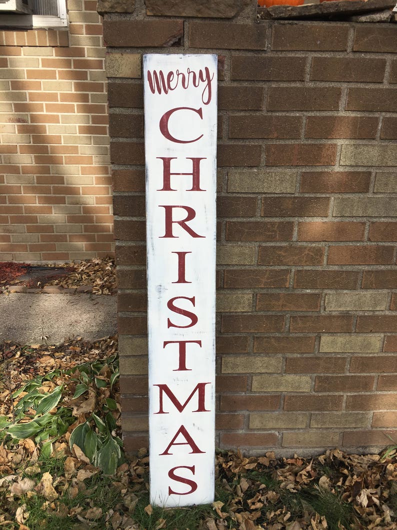 Christmas Porch Sign Merry Christmas Rustic Wood Sign - Etsy