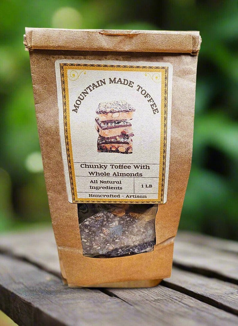 English Toffee Covered With Chocolate and Chopped Roasted Almonds. - Etsy