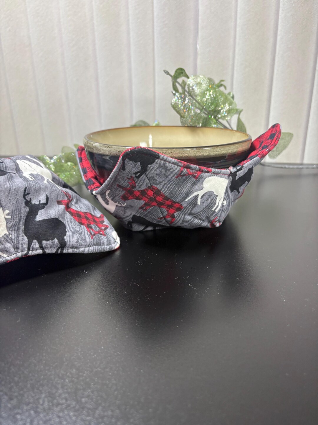 Moose and Deer Reversible Medium Bowl Cozie - Etsy