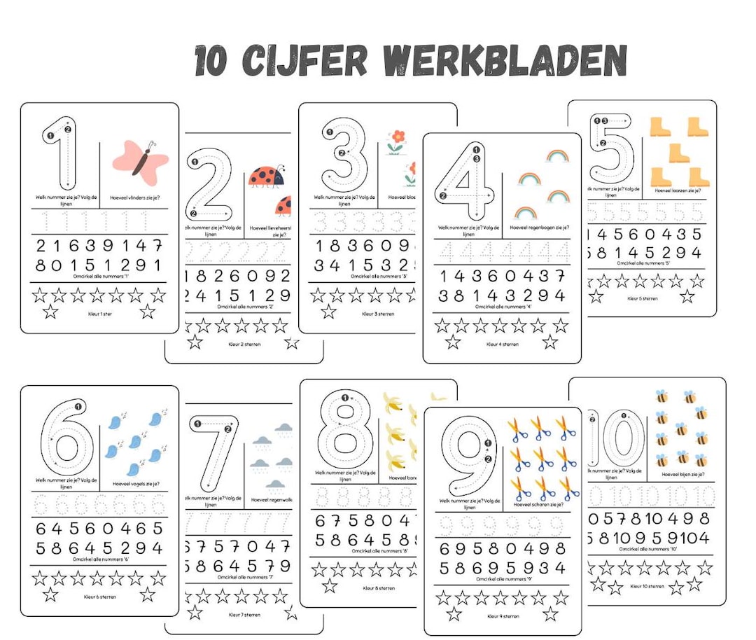 Tracing Numbers 1-10. Montessori, Preschool, School, Numbers, Counting ...