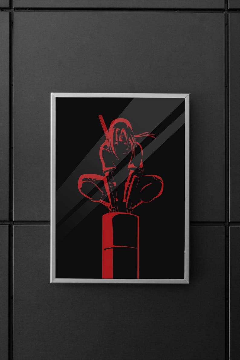 Itachi Uchiha Wall Art | Naruto Shippuden Poster | Akatsuki Clan ...
