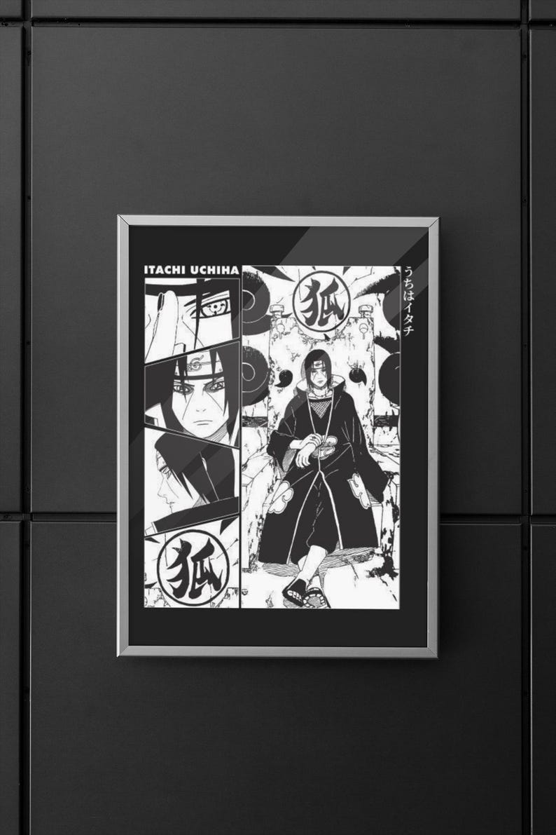 Itachi Uchiha | Naruto Anime Poster | Akatsuki | Sharingan | Manga Wall ...