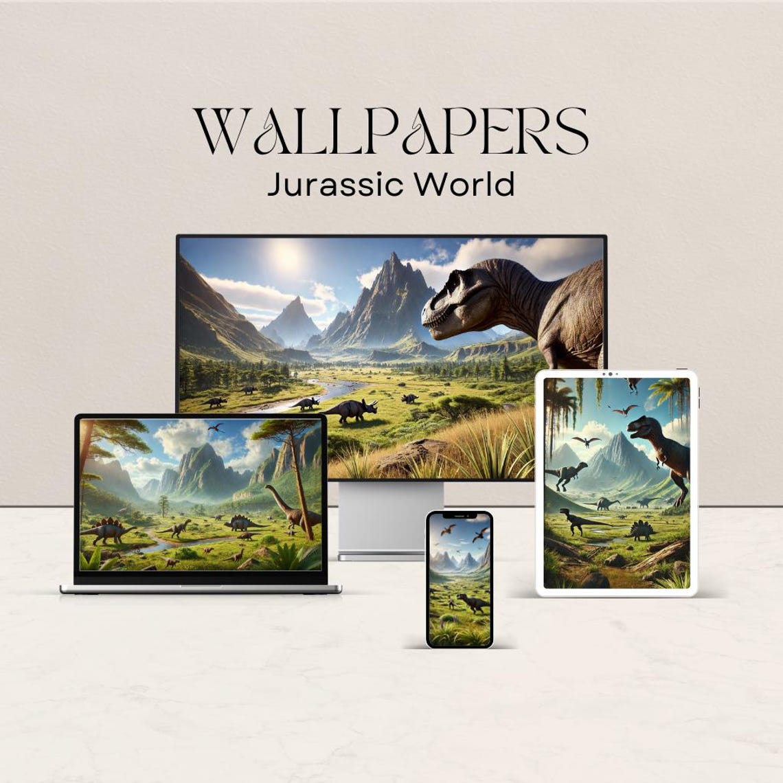Digital Art Wallpaper Jurassic World Dinosaurs for Computer Desktop ...