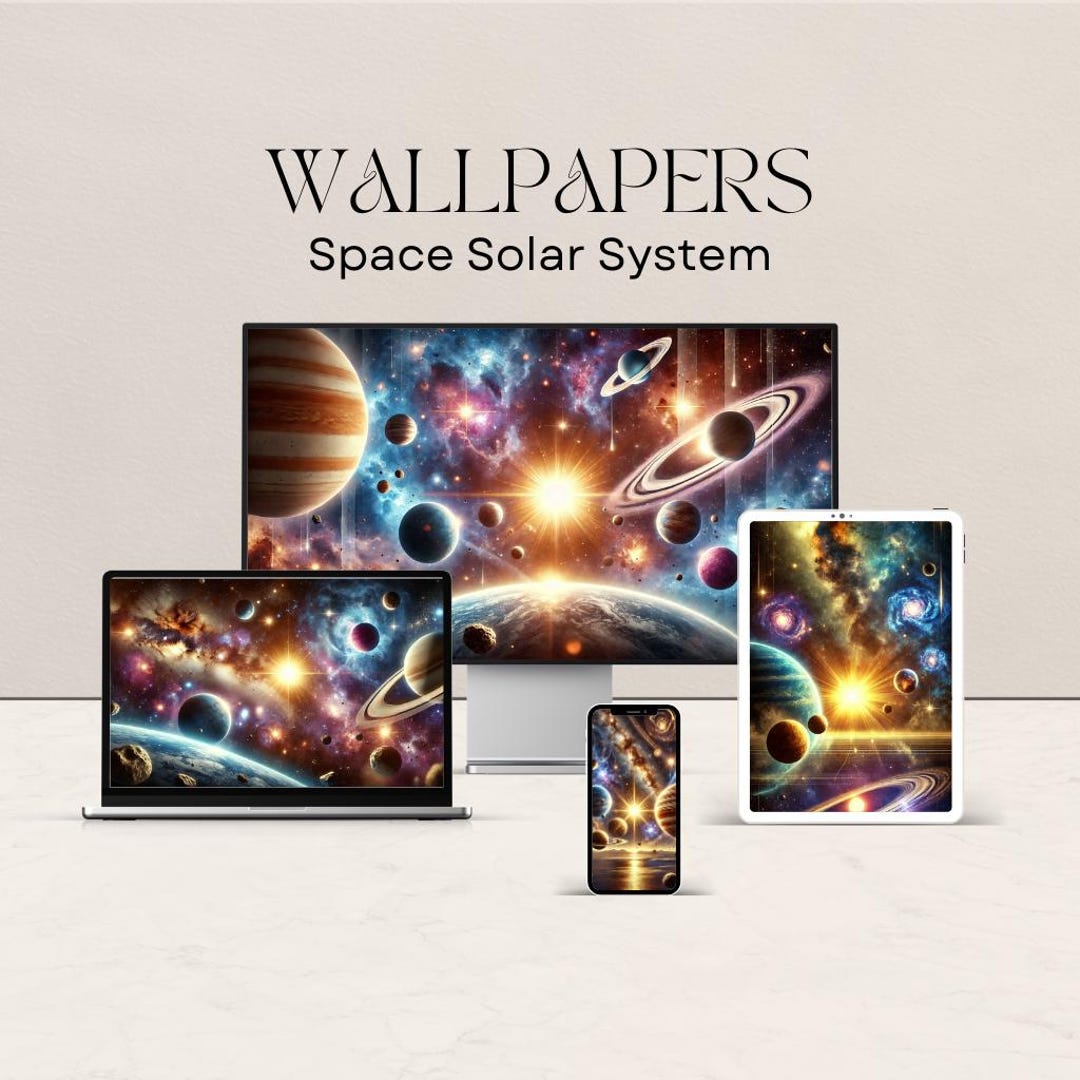 Digital Art Wallpaper Space Solar System for Computer Desktop Laptop ...