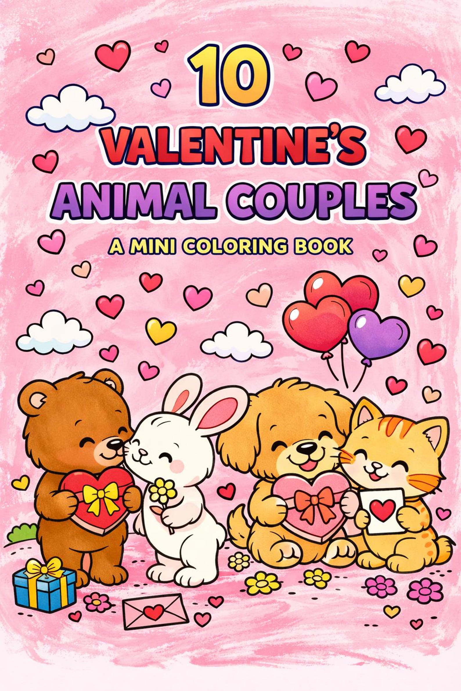 Valentine’s Day Coloring Book for Kids Ages 4–6 - Etsy