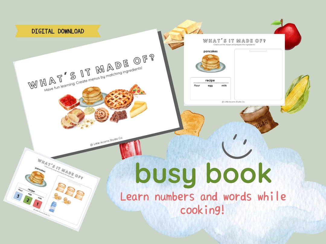 Recipe Matching Activity – Printable Food Sorting Game for Kids | Busy ...