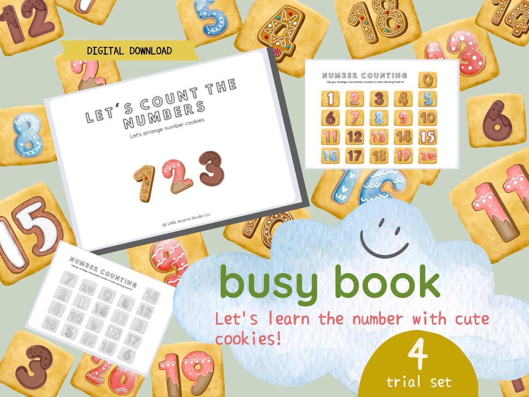 Numbers 1-20 Busy Binder Insert - Counting Practice - Preschool ...