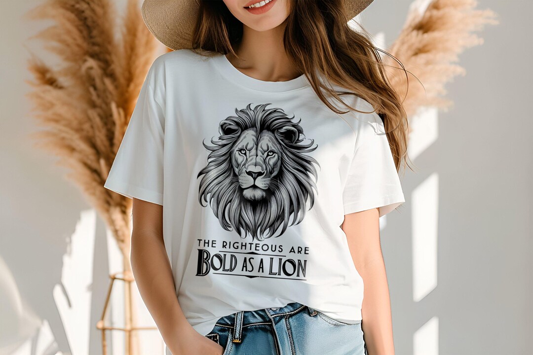 Powerful Lion Digital Art, the Righteous Are Bold as A Lion Print ...