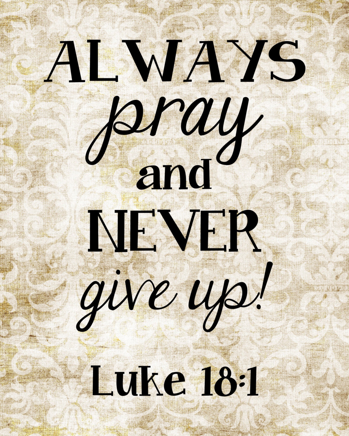 Luke 18 1 Bible Verse INSTANT DOWNLOAD Religious Gift Etsy Canada