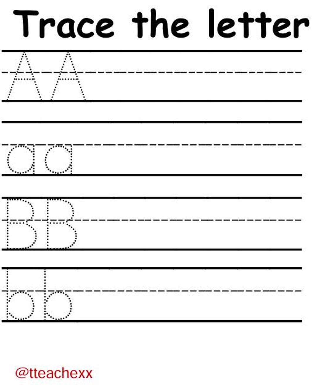 A-Z Trace the Letter Penmanship Practice – Digital Handwriting ...