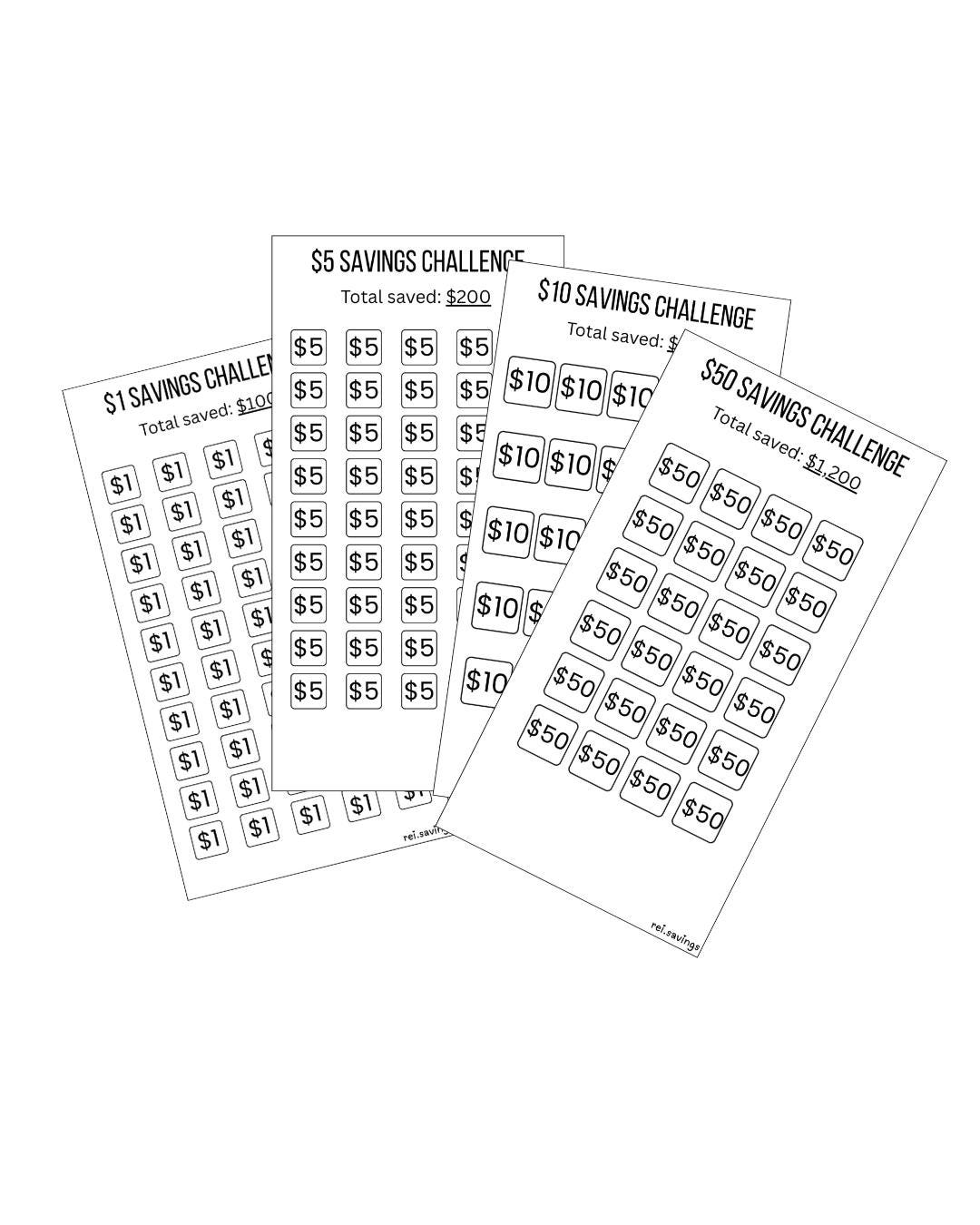 Fixed Amount Savings Challenge | A6 Printable Tracker | Digital ...