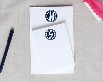 Script Monogram Personalized Notepad Custom Colors Small or | Etsy