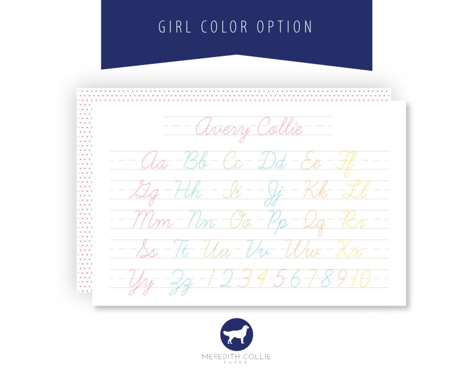 Learn Letter Personalized Placemat Block Letters Cursive - Etsy