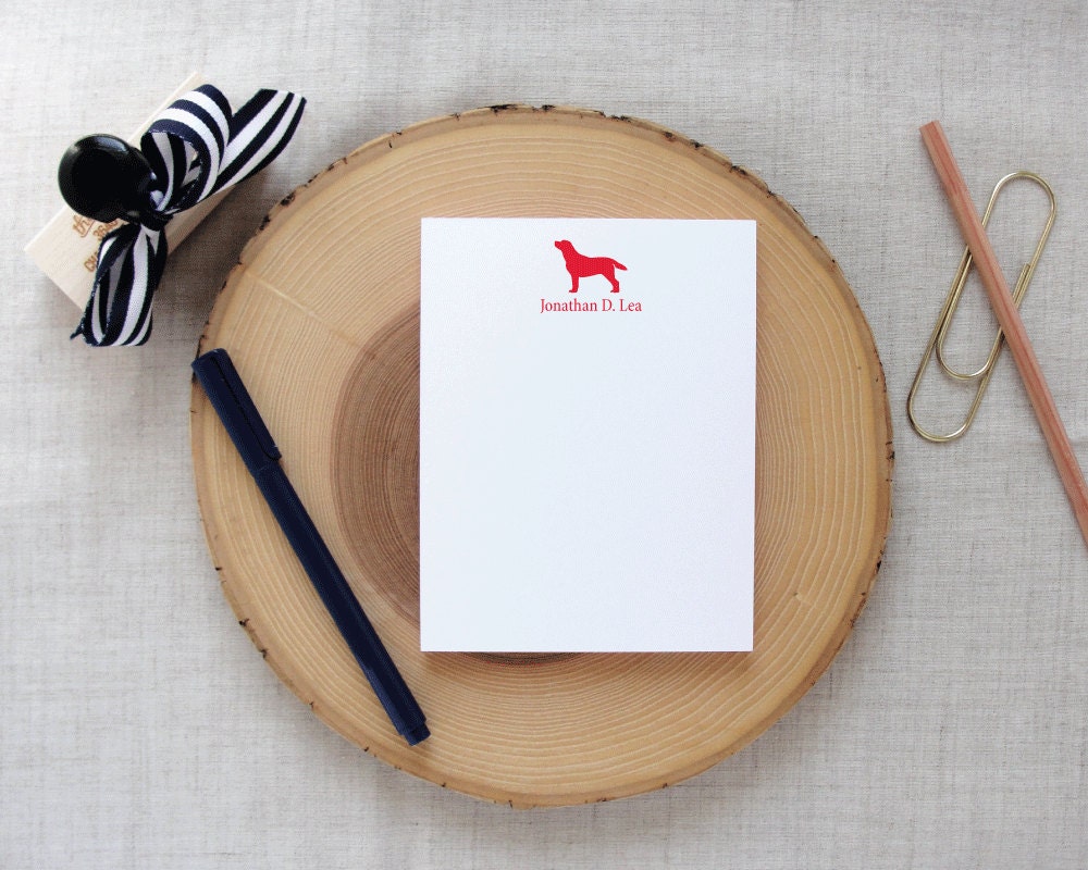 Labrador Retriever Personalized Notepad, Custom Colors, Pet Lover Gift ...