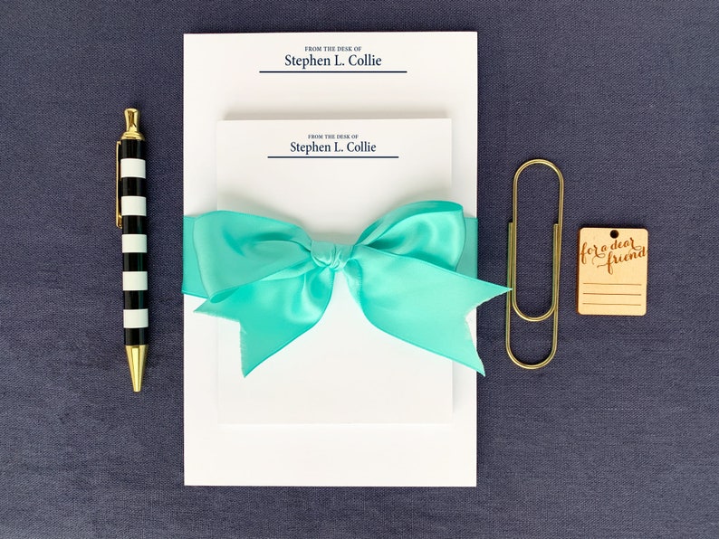 Gentlemen's Personalized Notepad, From the Desk Of, Professional Gift ...