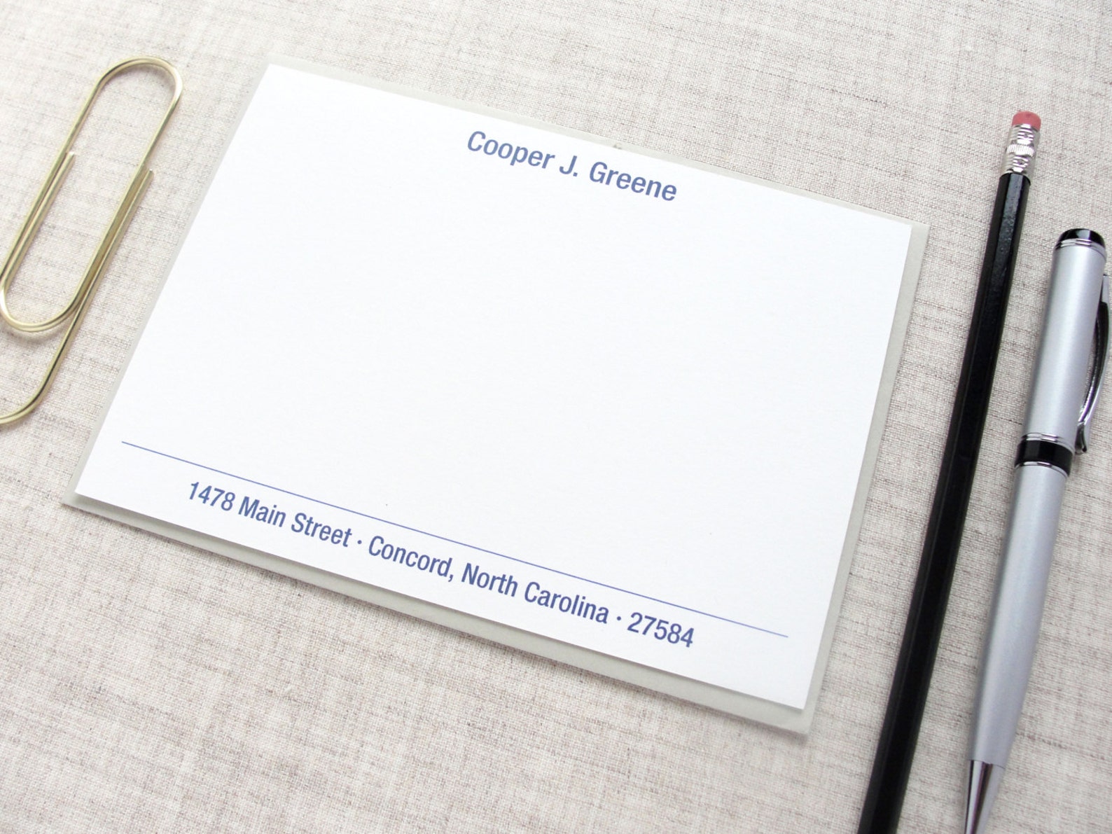 Classic Gentlemen's Stationery Set of 10 Personalized - Etsy