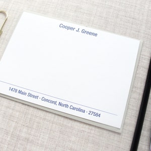 Classic Gentlemen's Stationery Set of 10 Personalized | Etsy