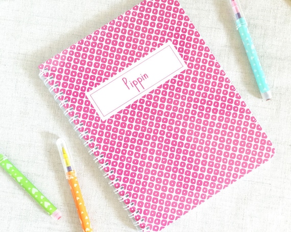 Whimsy Pattern Personalized Kids Spiral Notebook Mini Lined | Etsy
