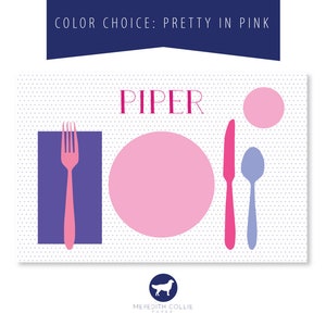 Learn to Set the Table Personalized Laminated Placemat, Montessori ...