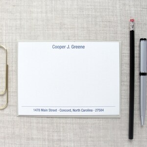 Classic Gentlemen's Stationery Set of 10 Personalized | Etsy