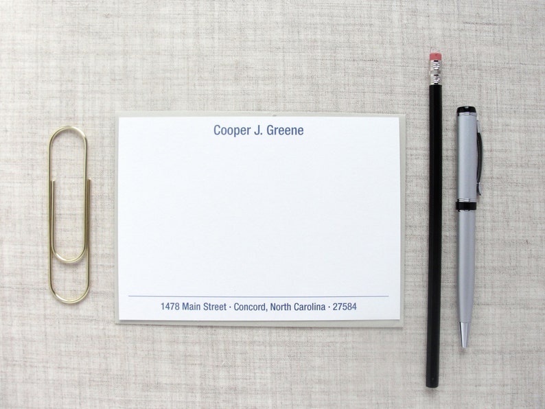 Classic Gentlemen's Stationery Set of 10 Personalized - Etsy