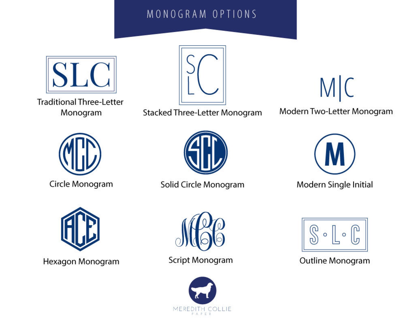 Monogram Gift Enclosure Cards, Set of 25 Personalized Square Mini ...