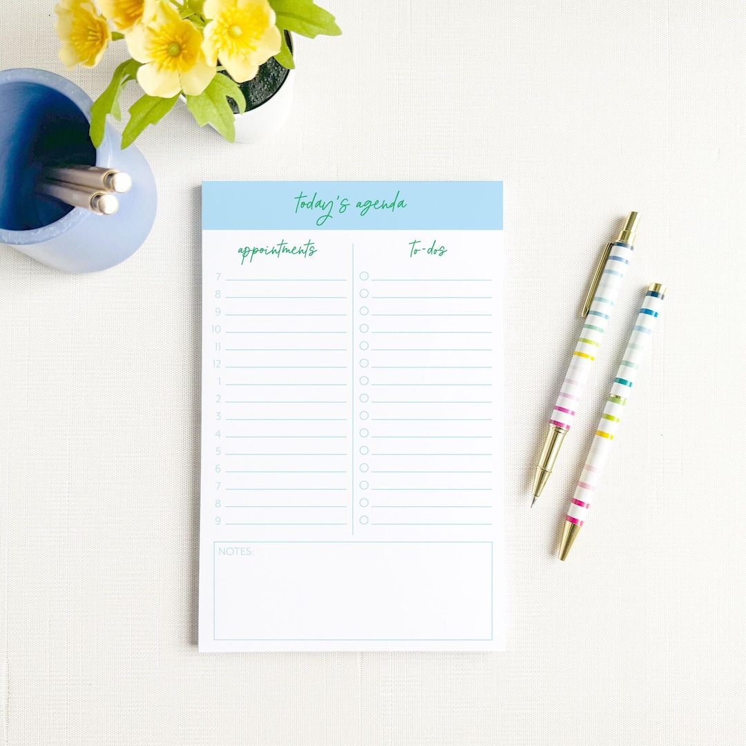 Simple Daily Planner Notepad, Three Color Options, Daily to Do List and ...