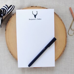 Deer Silhouette Personalized Notepad, Custom to Do List Pad for Men ...