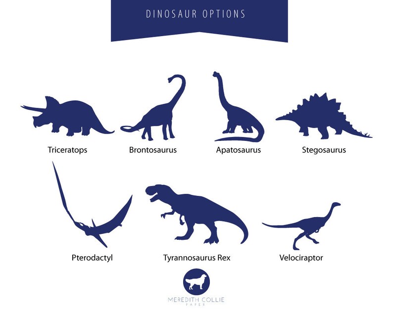 Preppy Dinosaur Silhouette Personalize Childrens Gift Tags, Set of 12 ...