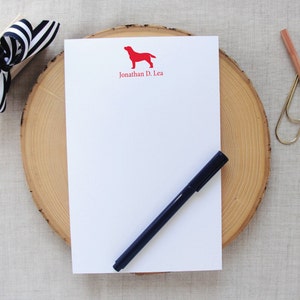 Labrador Retriever Personalized Notepad, Custom Colors, Pet Lover Gift ...