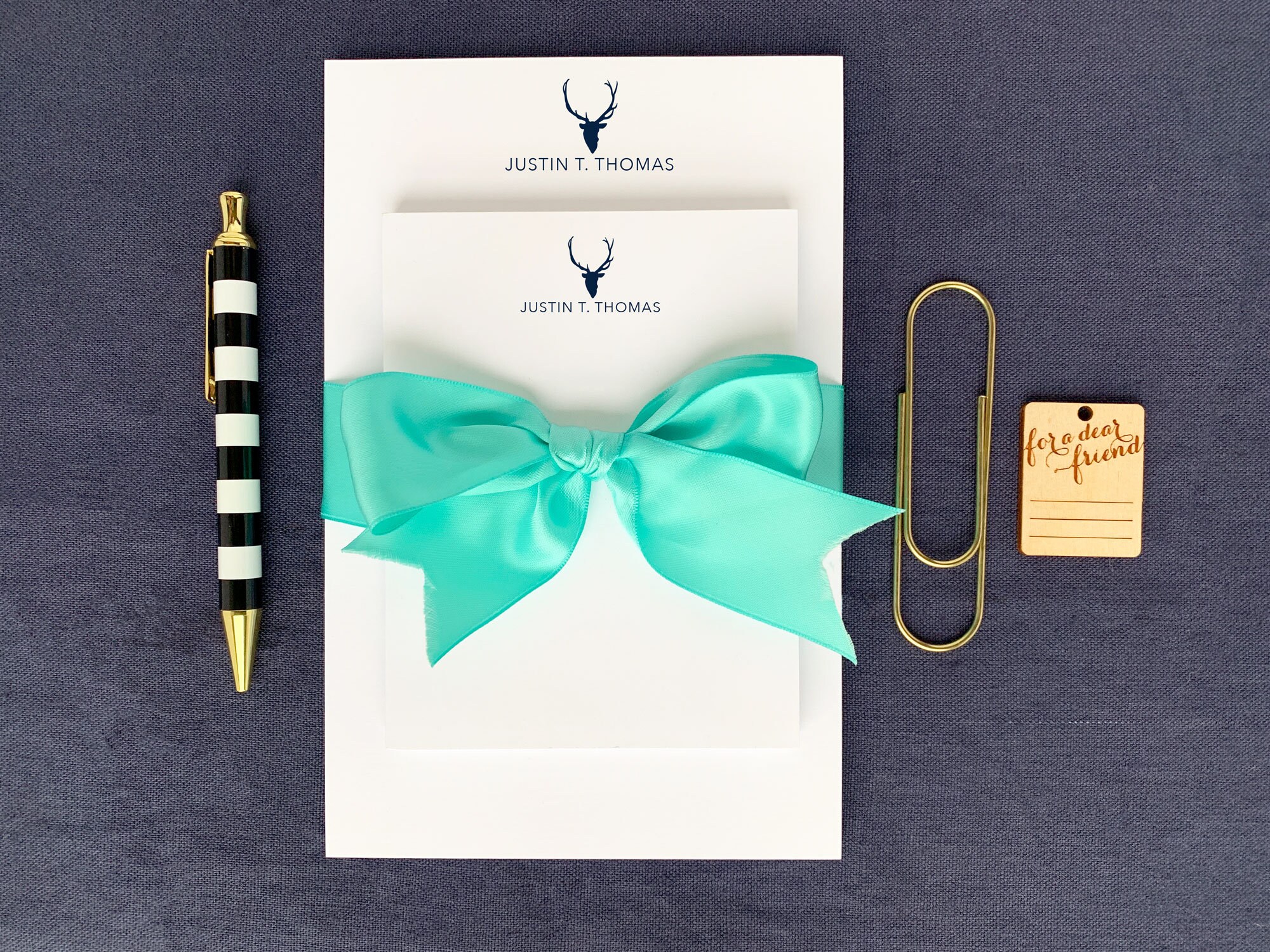 Deer Silhouette Personalized Notepad, Custom to Do List Pad for Men ...