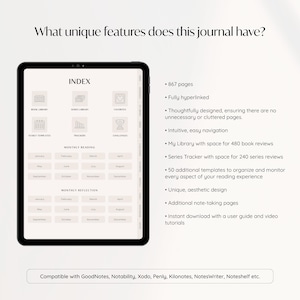 Digital Reading Journal 2025, Digital Reading Planner iPad & Android ...