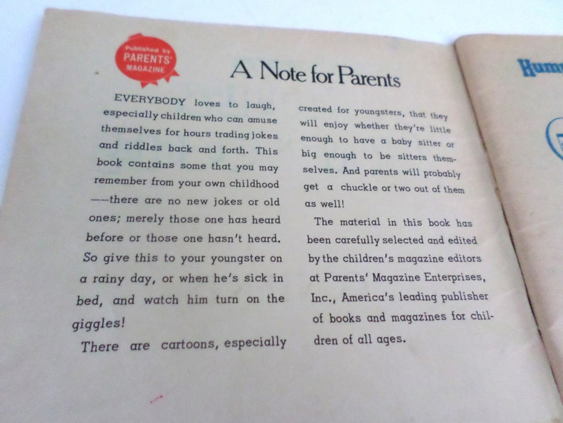 Humpty Dumpty's Riddles, Grins & Giggles Vintage Joke Booklet - Etsy