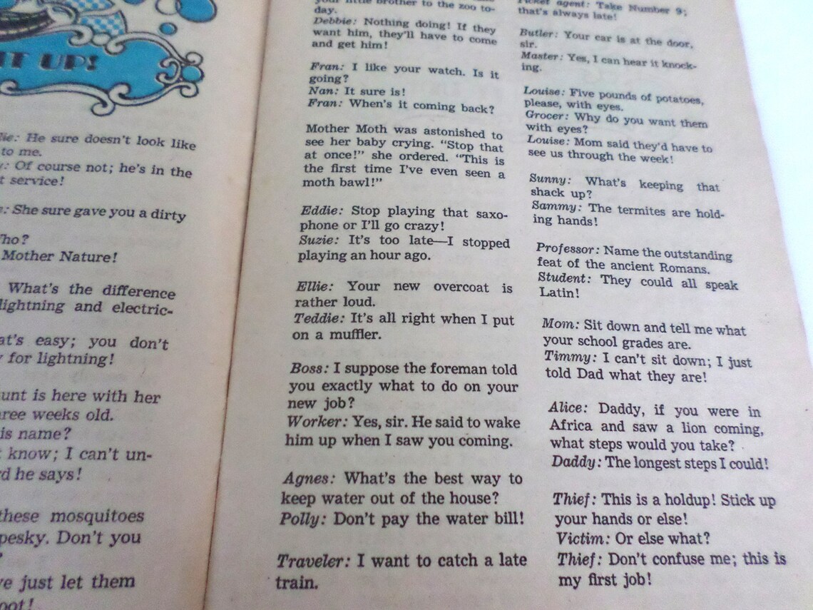 Humpty Dumpty's Riddles Grins & Giggles Vintage Joke | Etsy