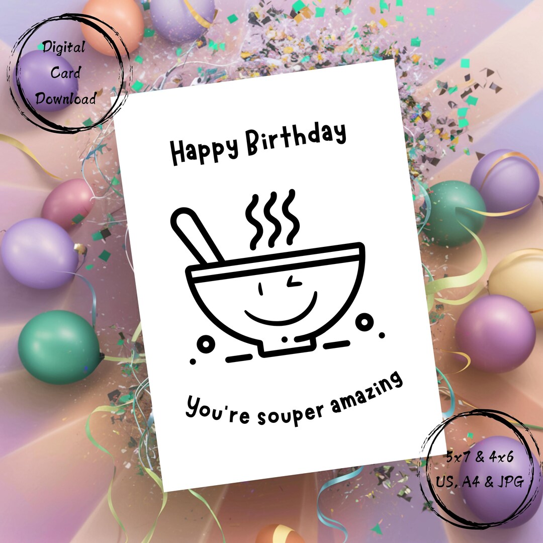 Happy Birthday Card - Funny Birthday Card - Digital Download Printable ...