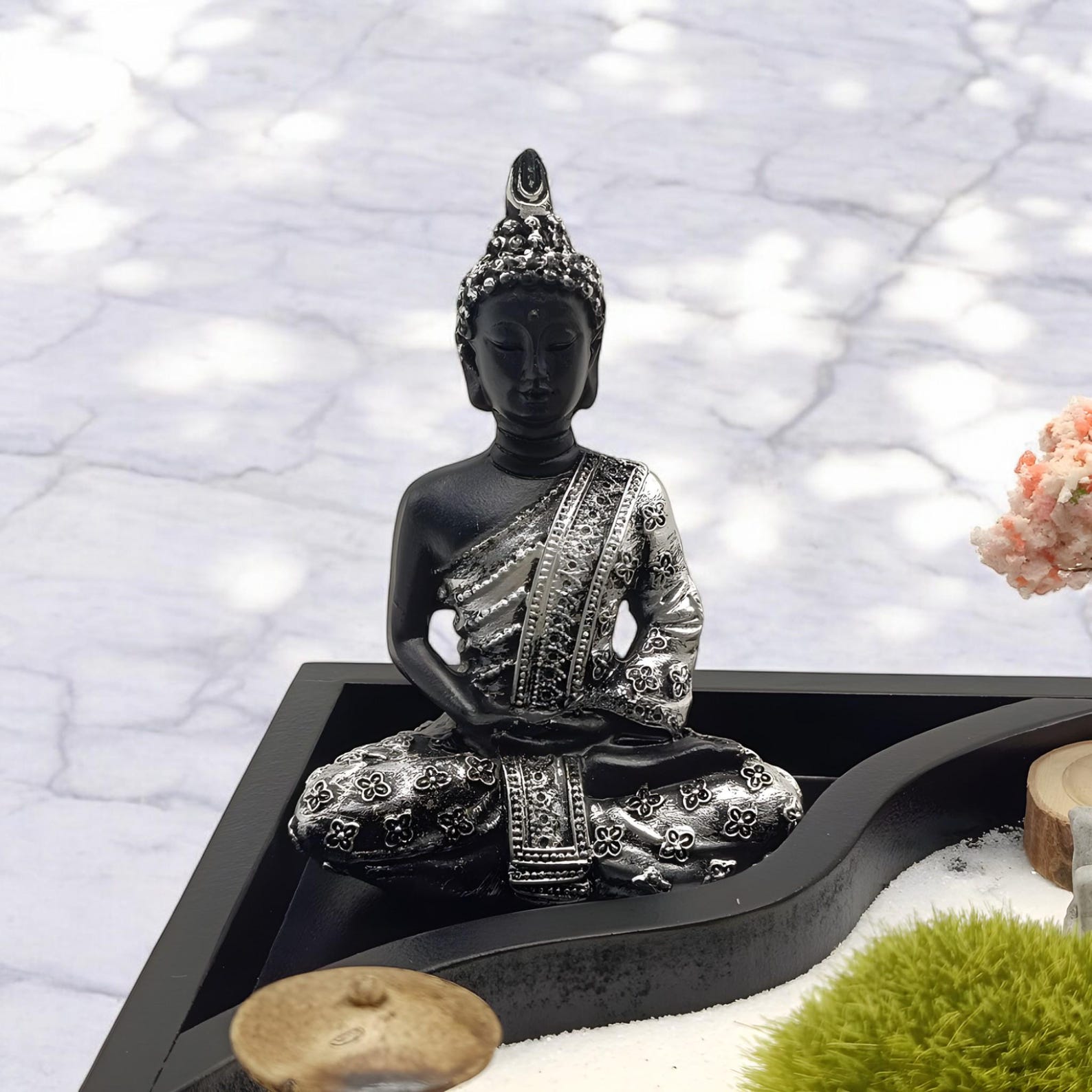 Handmade Buddha Zen Garden Kit: Miniature Desktop Meditation Diorama - Etsy