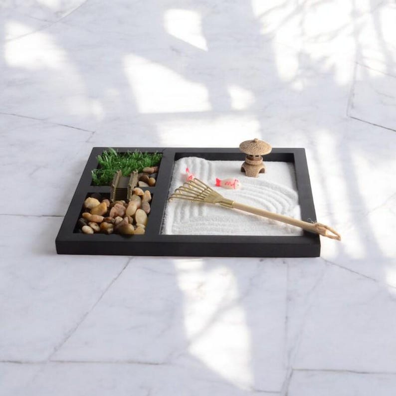 Japanese Zen Garden DIY Sand Kit Handmade Miniature Art Relaxation ...