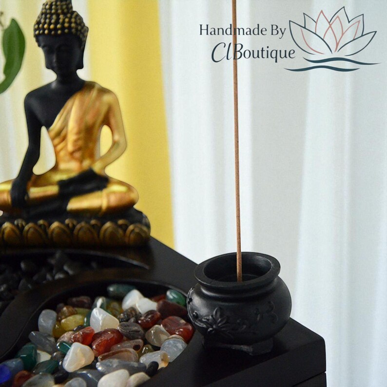 Handmade Yin-yang Zen Garden – Buddha Hourglass Incense Tray With ...
