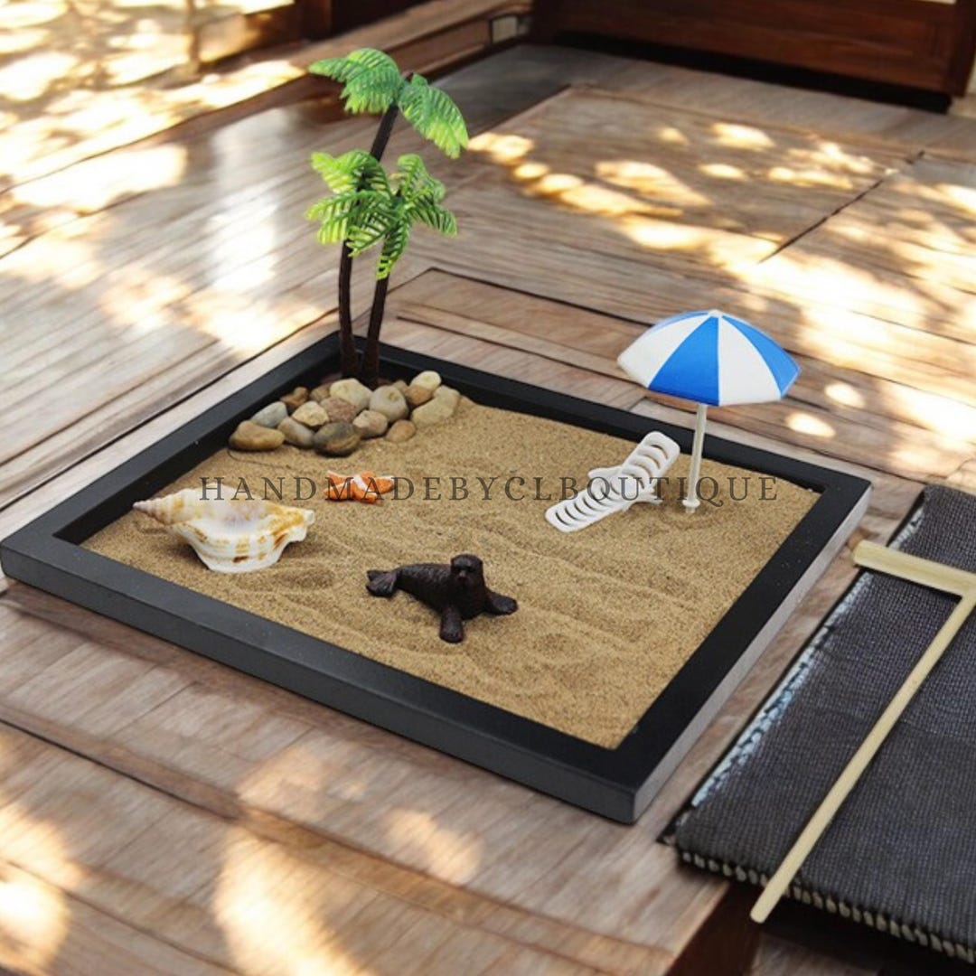Miniature Japanese Zen Garden Kit DIY Desktop Sand Garden Mindfulness ...