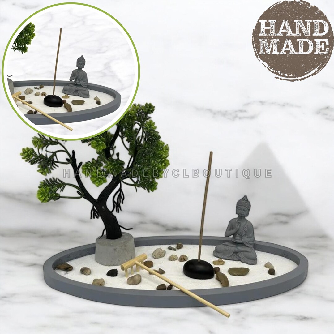 Mindful Mini Zen Garden Kit With Buddha Figurine Sand Art Set for ...