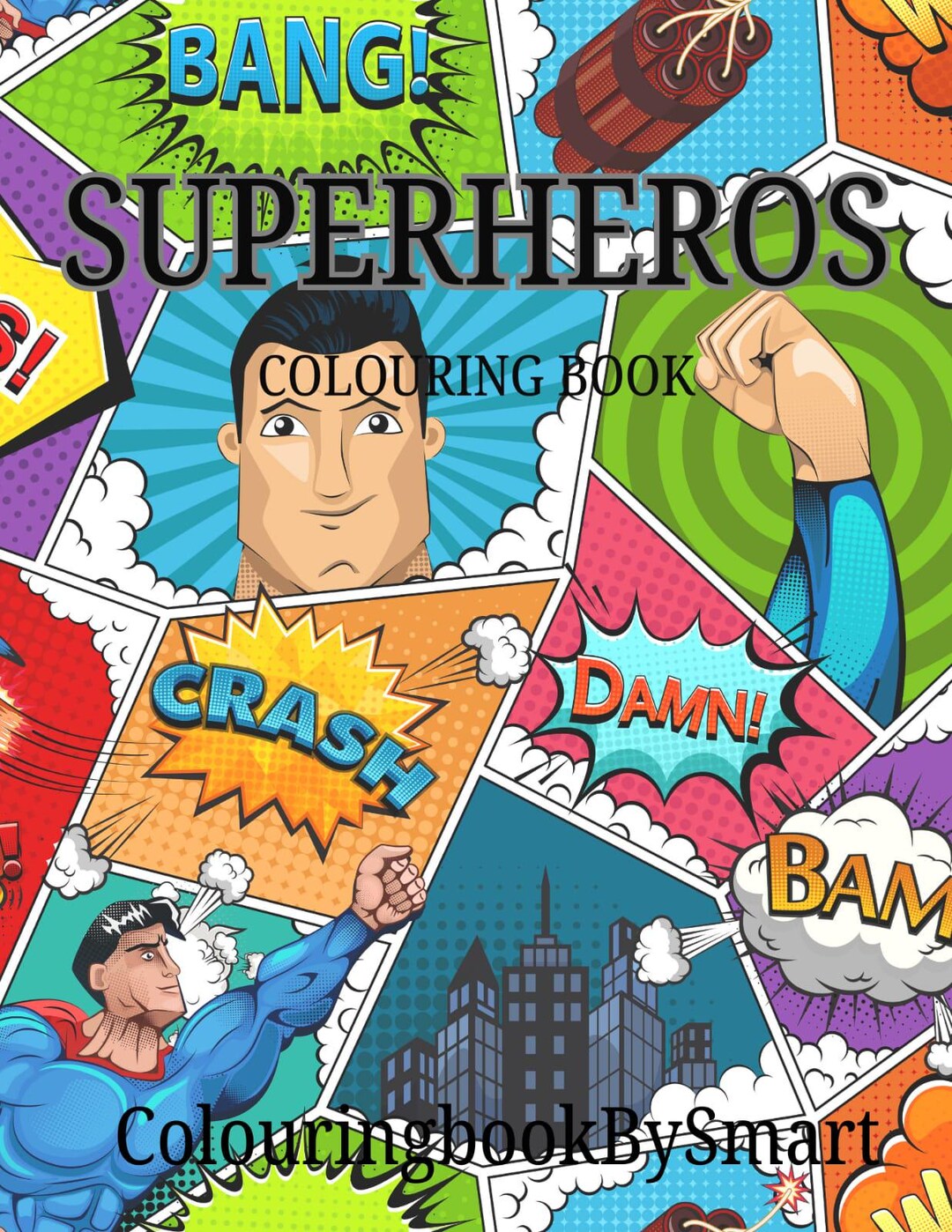 Superhero Coloring Book – Printable Fun for Kids & Adults | Superhero ...