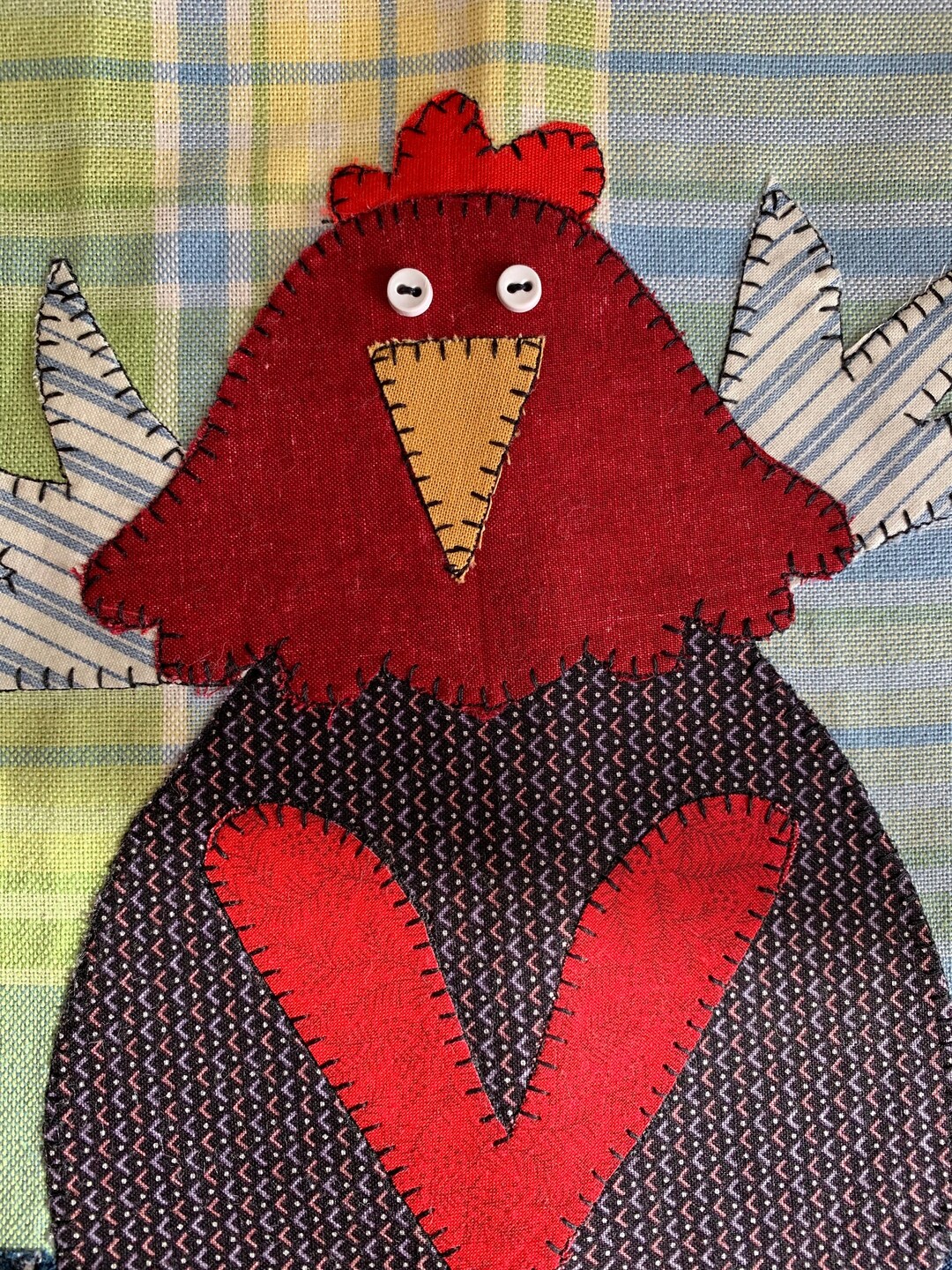 Chicken Tea Towel Appliqué/chicken Kitchen Towel Appliqué - Etsy