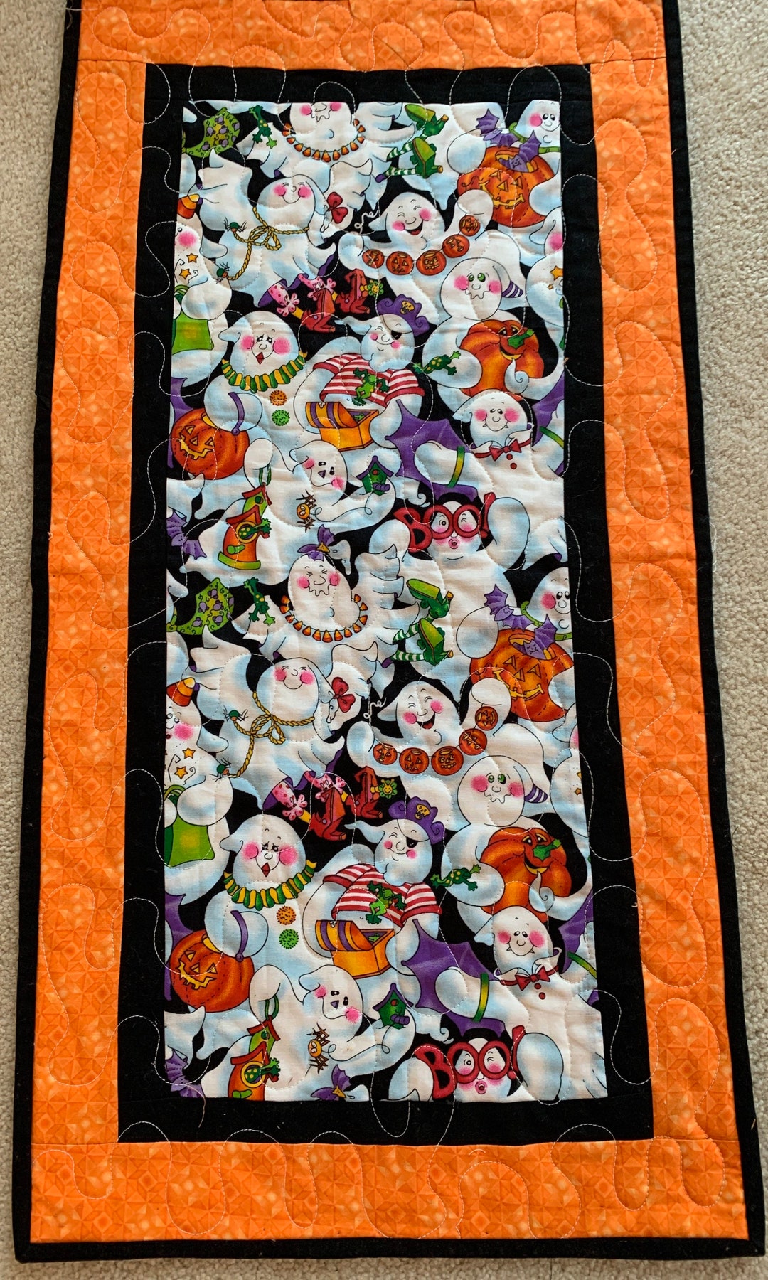 Quilted Halloween Table Runner - Etsy