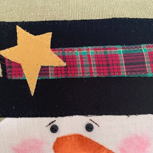 Snowman Table Topper Placemat Applique/christmas Placemat Table Topper ...