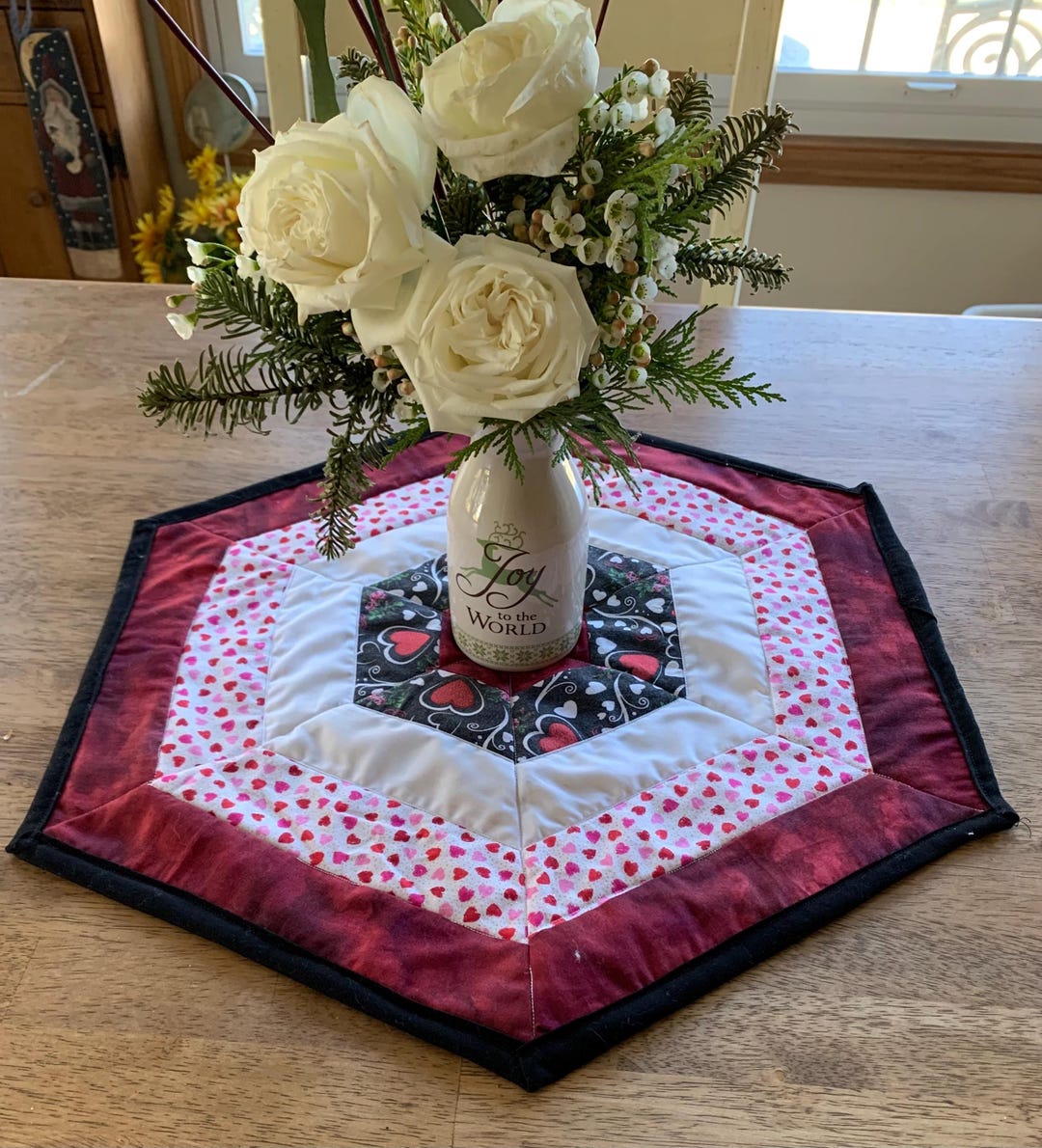 Quilted Valentine Table Topper/ Valentine Table Topper Quilted - Etsy