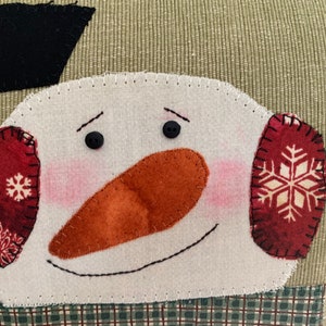 Snowman Table Topper Placemat Applique/christmas Placemat Table Topper ...