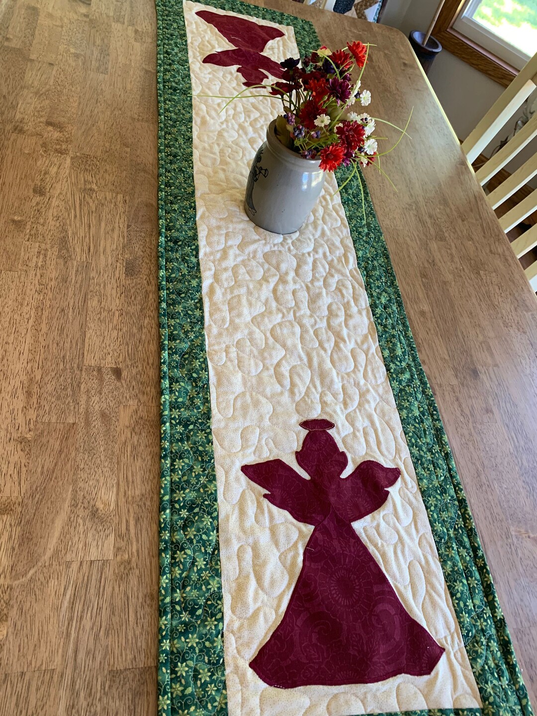 Christmas Angels Appliqued Quilted Table Runner - Etsy